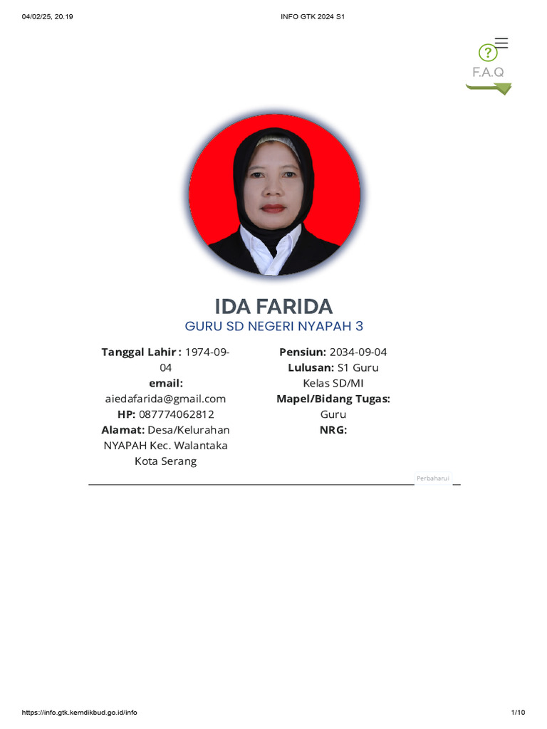 INFO GTK 2024 S1 Ibu Ida Farida | PDF