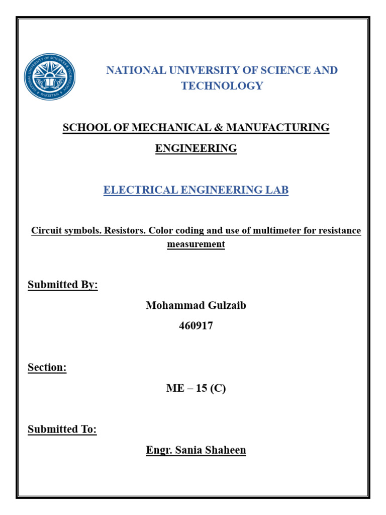 Electrical Engineering Lab 2 | PDF | Resistor | Voltage