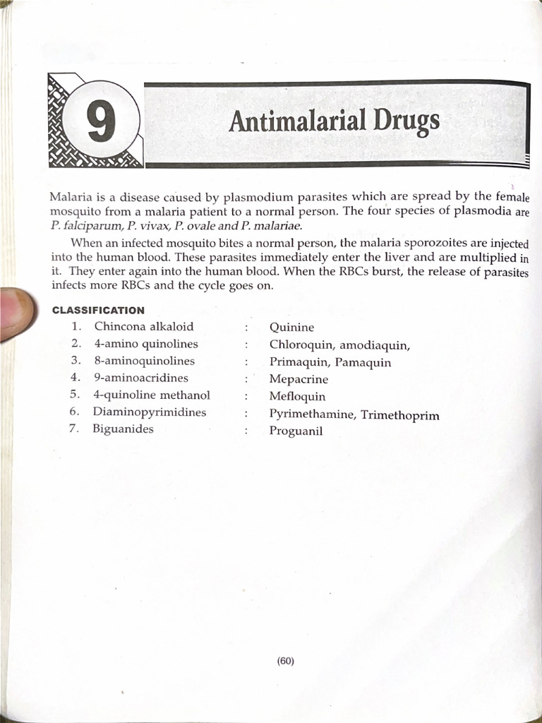 Chap11 antimalarials | PDF
