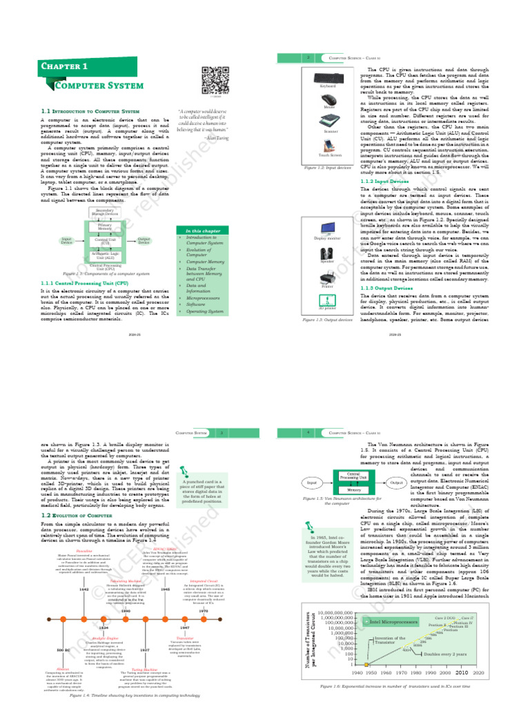 Computer Ncert (3 Files Merged) | PDF | Computer Data Storage | Central Processing Unit