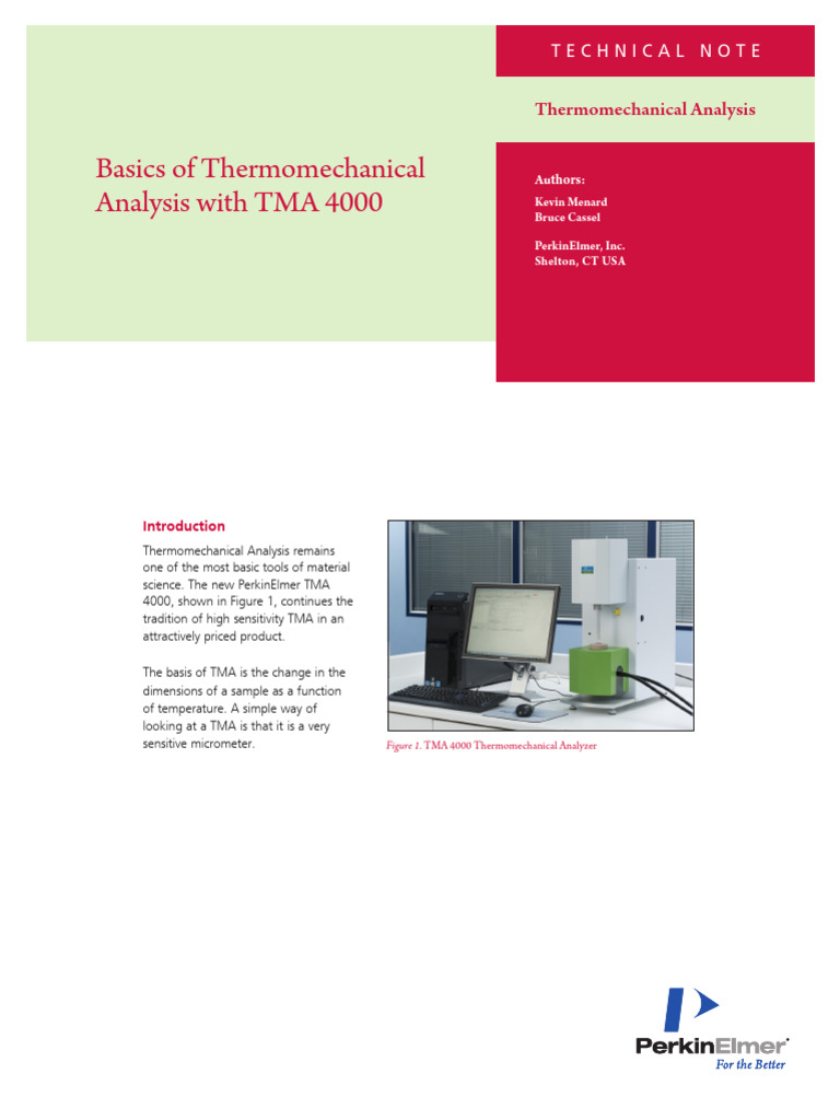 Tma 4000 | PDF | Thermal Expansion | Differential Scanning Calorimetry