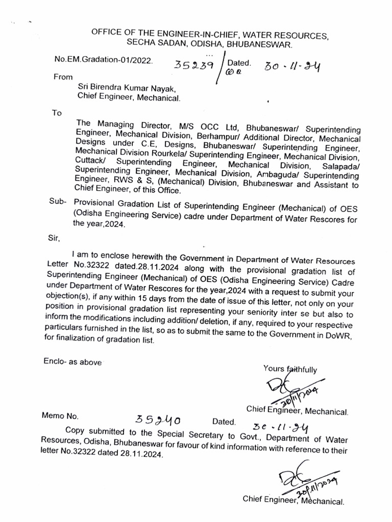 Gradation List of SE(M) 2024 | PDF