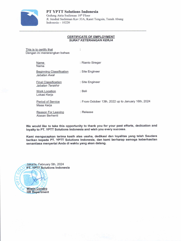 Paklaring | PDF