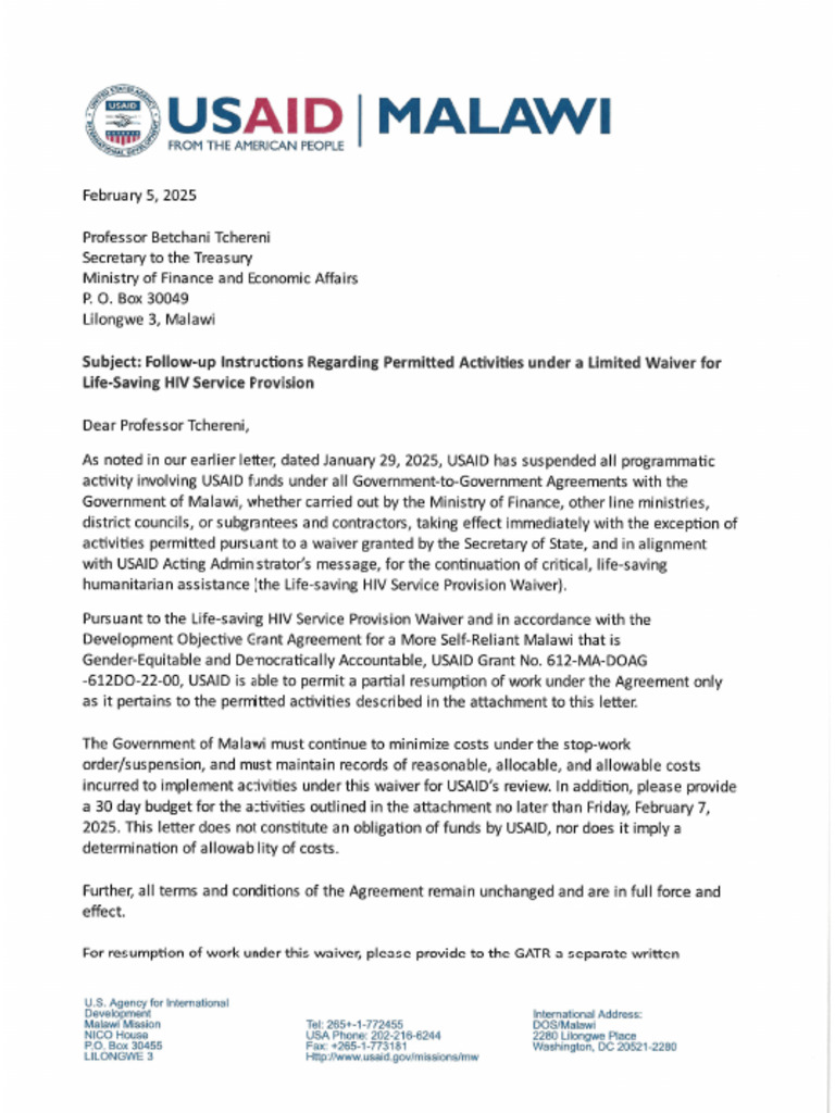 G2G Letter MoFEA | PDF