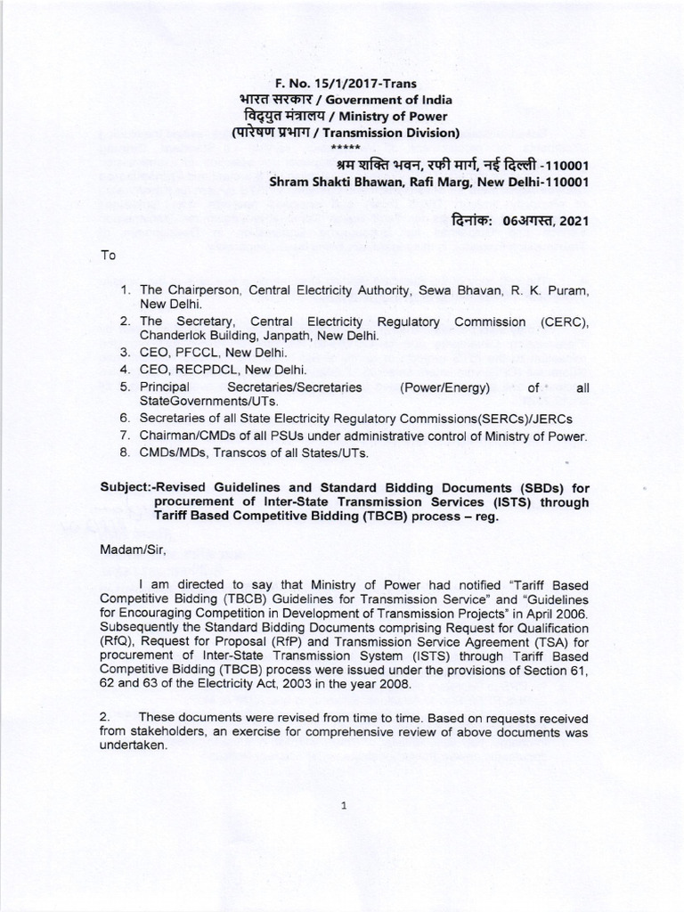 Revised Guidelines and Standard Bidding Documents (SBDs) for ...