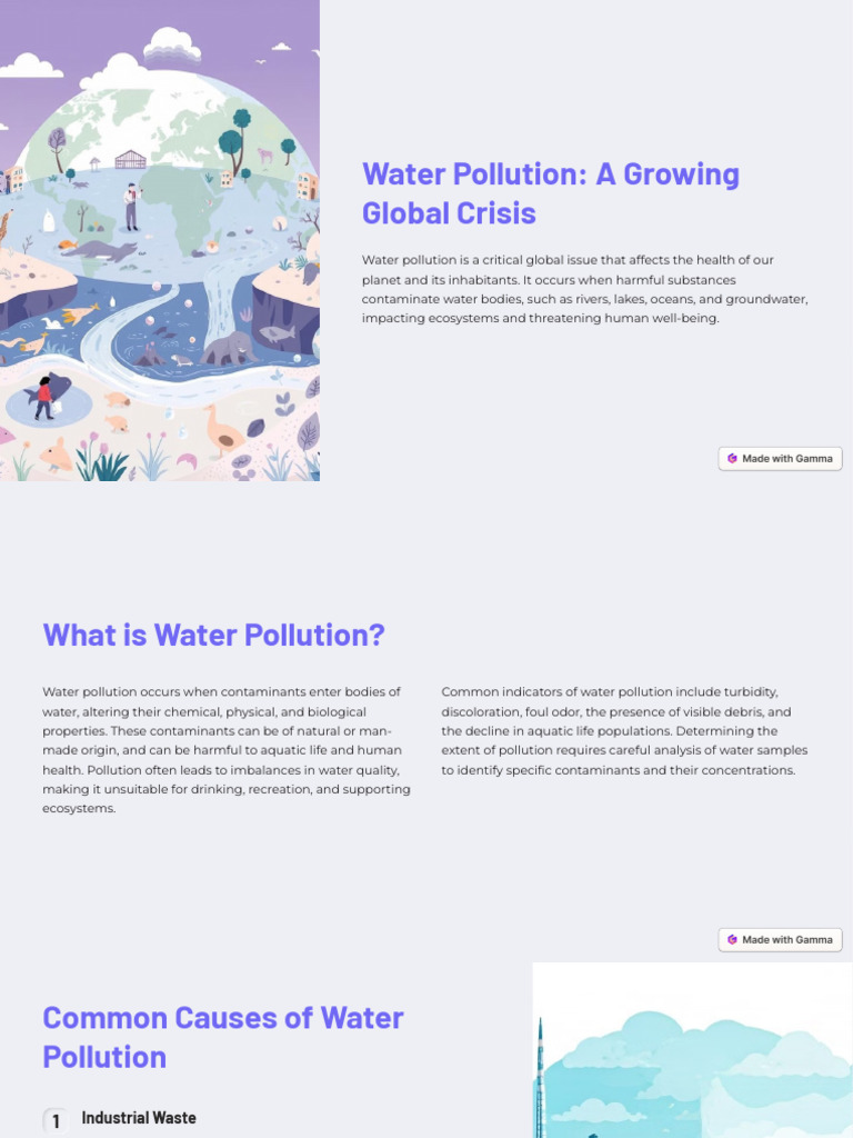 Water Pollution A Growing Global Crisis | PDF | Water Pollution ...