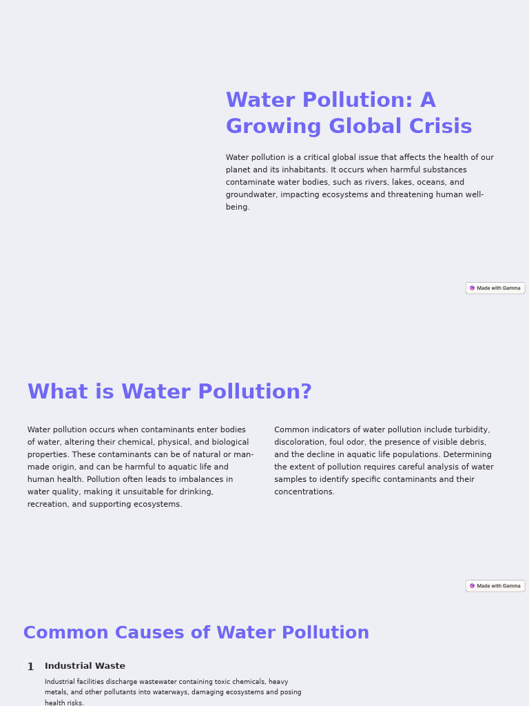 Water Pollution | PDF | Water Pollution | Sewage Treatment