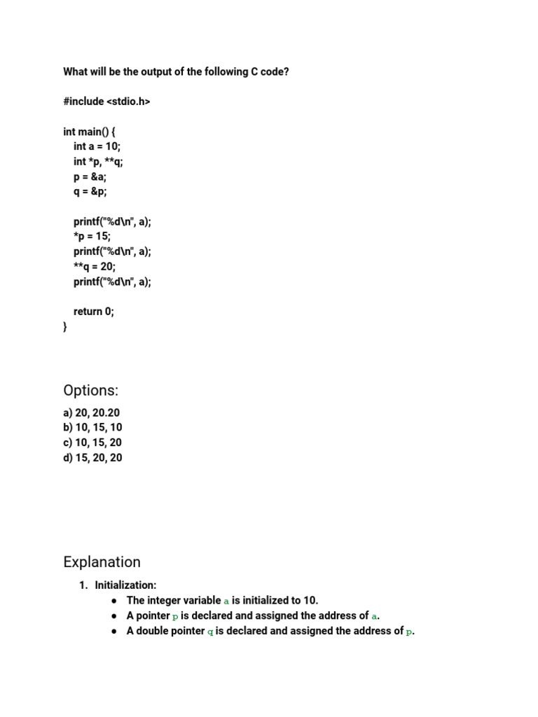 Pointers Pseudocodes - 2 | PDF