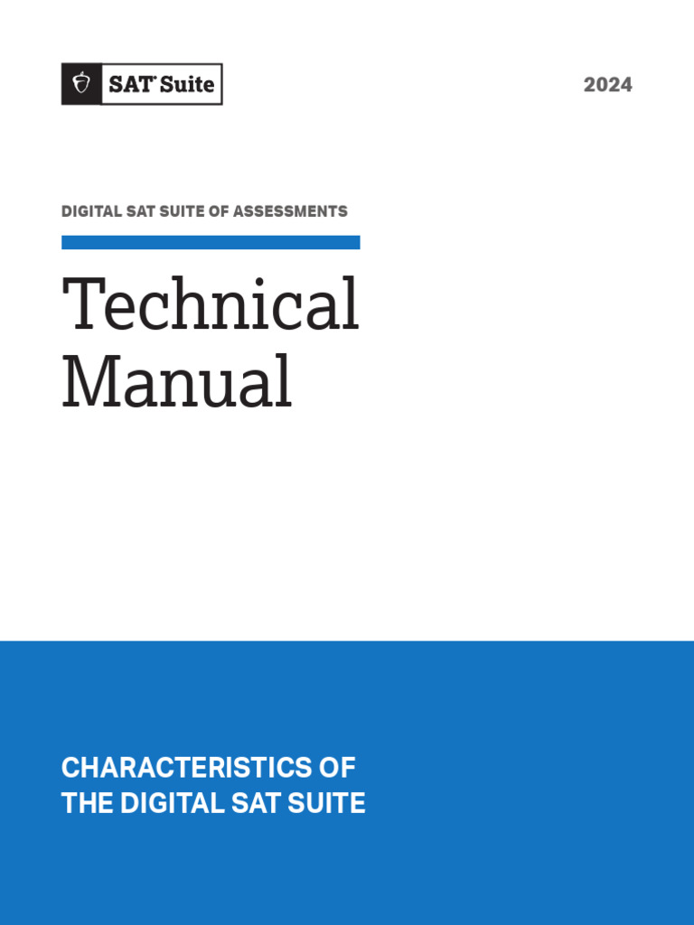 Digital SAT Suite of Assessments Technical Manual-FINAL | PDF | Sat ...