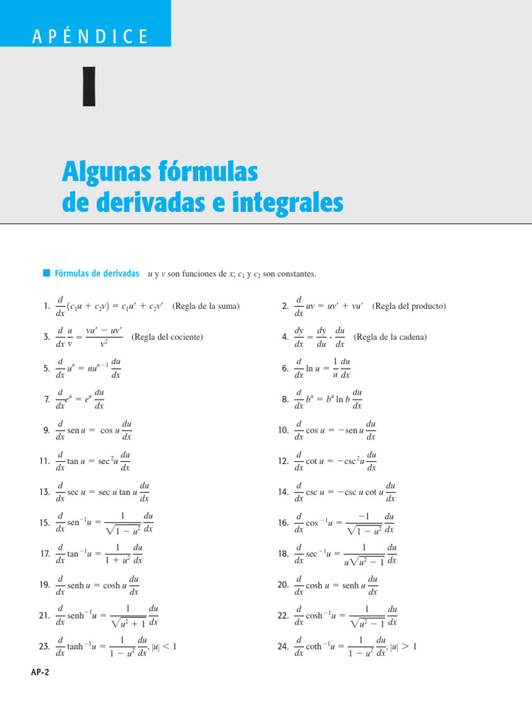 Formules de dérivées et intégrales | PDF | Échecs | Théorie (échecs)