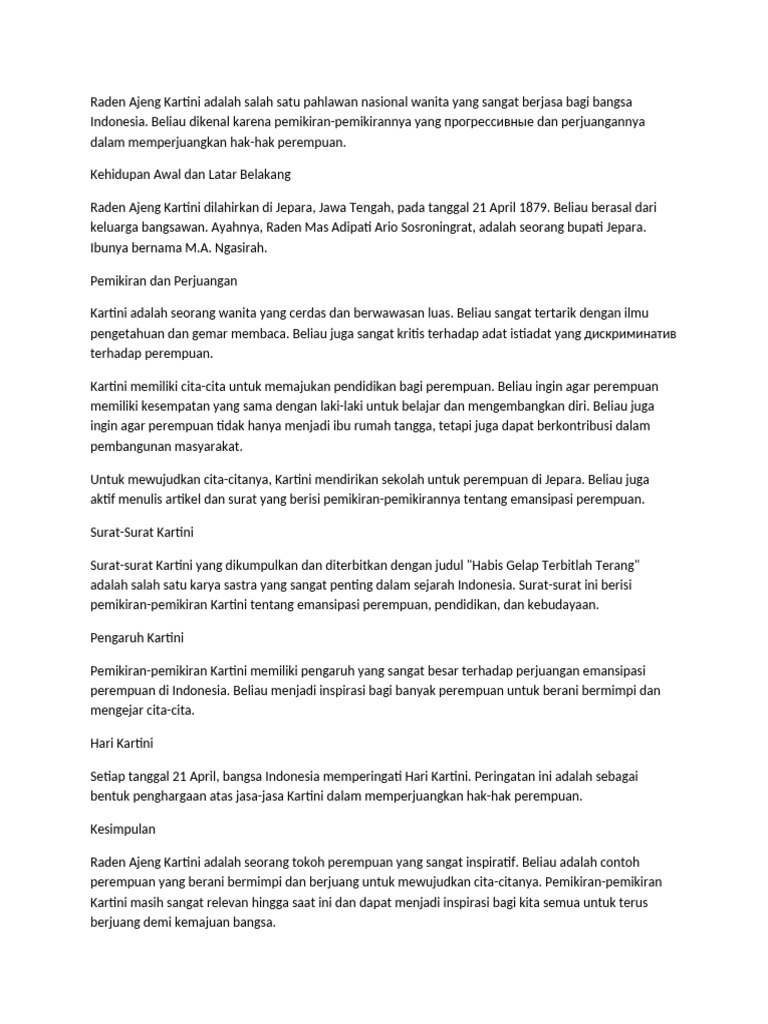 Raden Ajeng Kartini | PDF