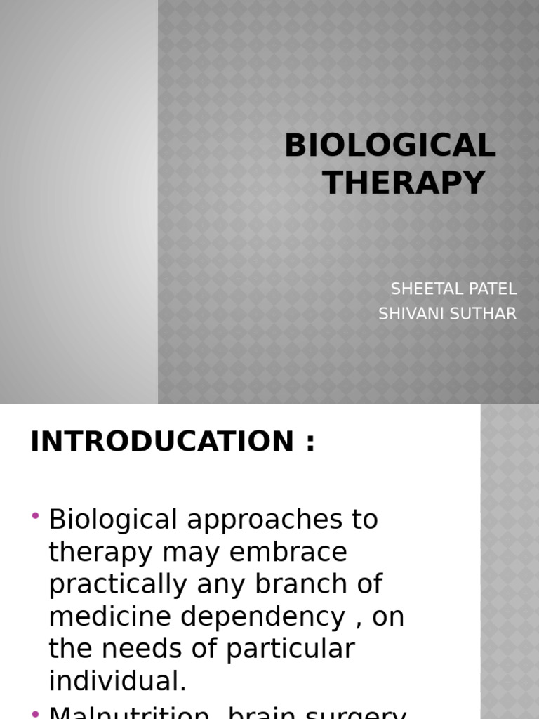 Biological Therapy | PDF | Antipsychotic | Abnormal Psychology