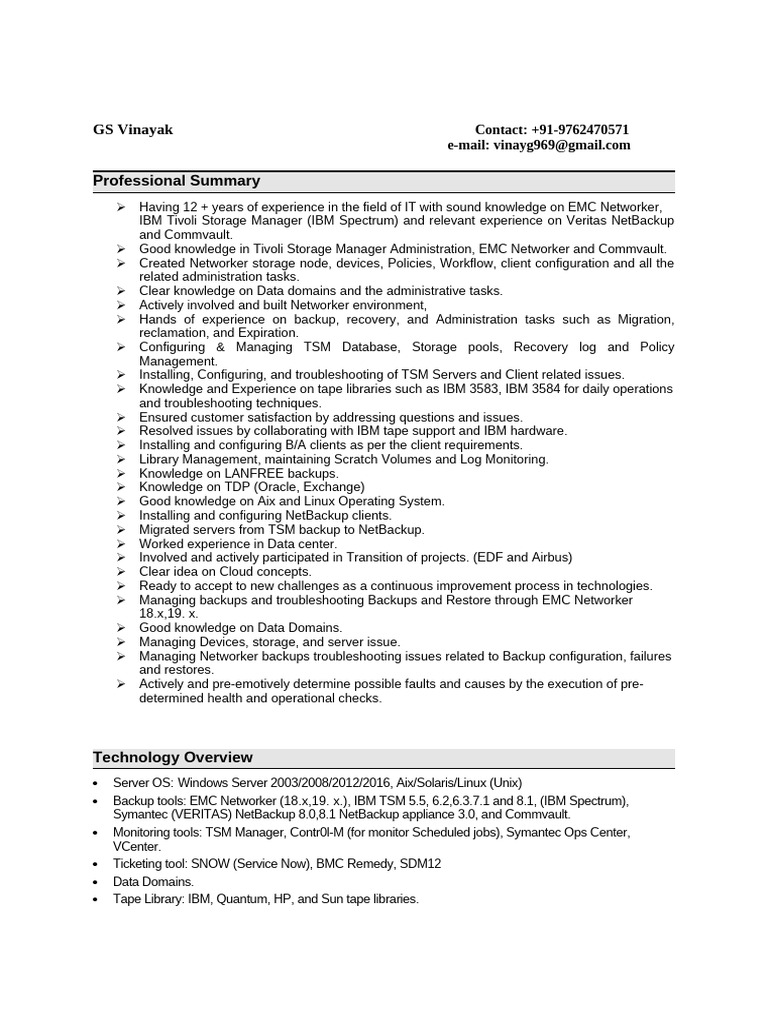 Naukri Vinayak 11y 0m | PDF | Backup | Computer Hardware