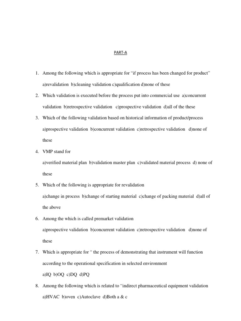 GMP Quiz: Key Questions & Answers | PDF | Verification And Validation ...