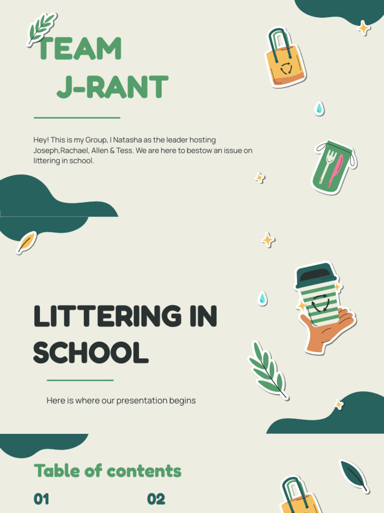 Littering and Recycling in School by Slidesgo | PDF | Planets | Solar ...