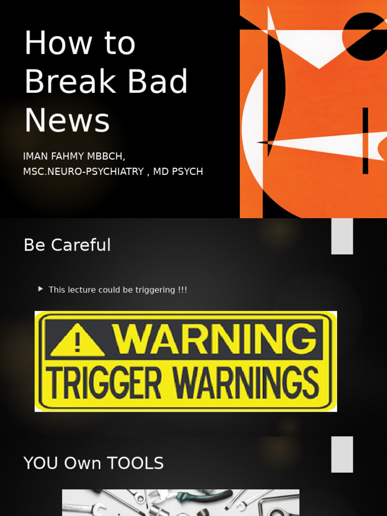 How To Break Bad News | PDF | Empathy | Behavioural Sciences