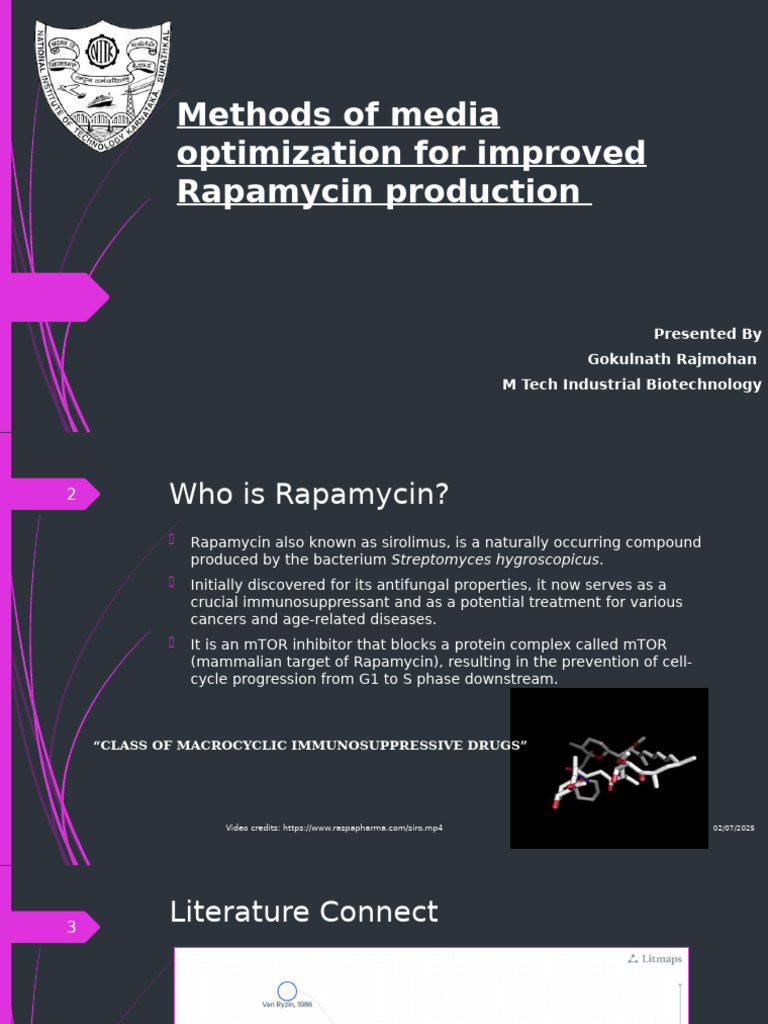 Media Optimization for Rapamycin Production | PDF | Biology | Life Sciences