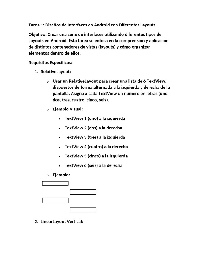 Diseños de Interfaces Android: Layouts | PDF | Android (sistema ...