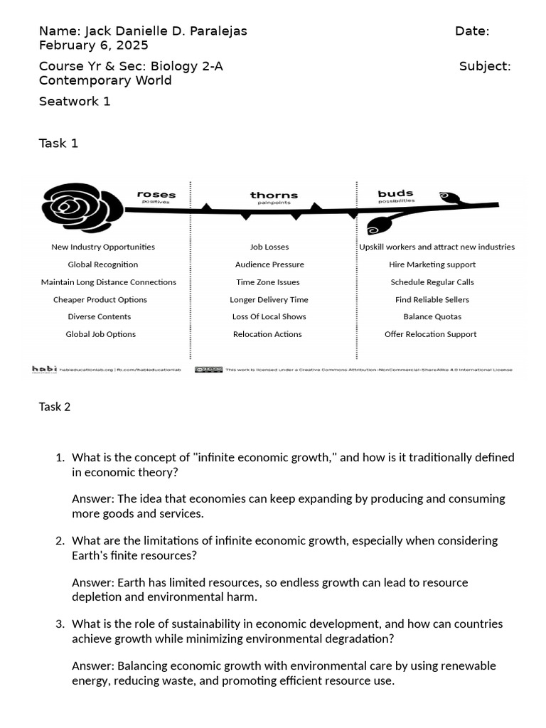 SeatWork 1 in CW | PDF