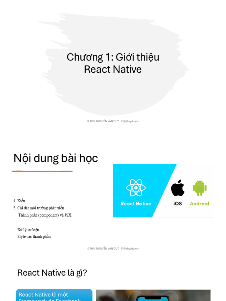 Chuong 1 Gioi Thieu React Native | PDF