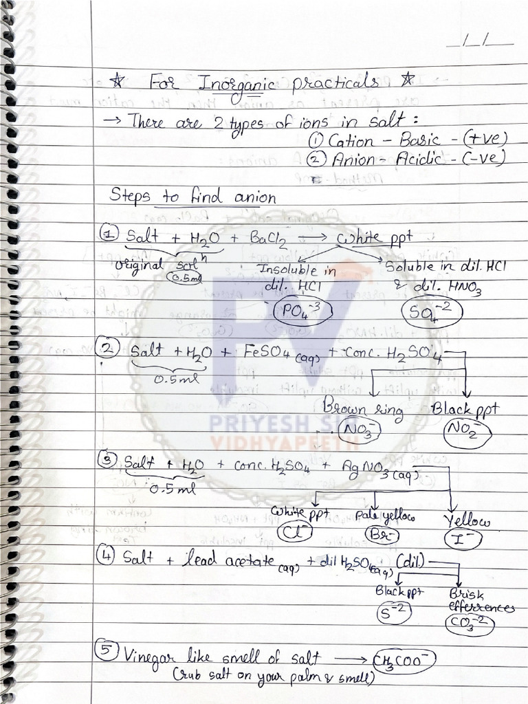 Short Tricks For Chemistry Practicals For EM | PDF