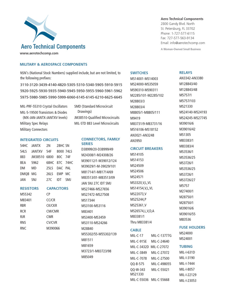 Military-Aerospace Components v2 | PDF | Integrated Circuit | Computer ...