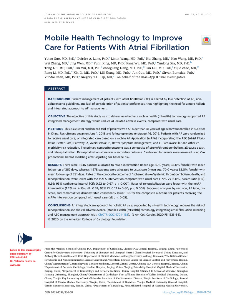 Atrial Fibrillation 2 | PDF | Stroke | Thrombosis