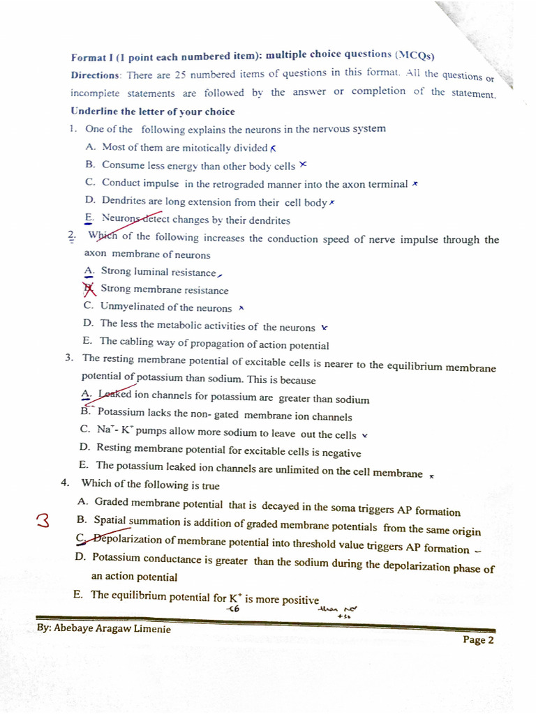 Physio Test 2 | PDF