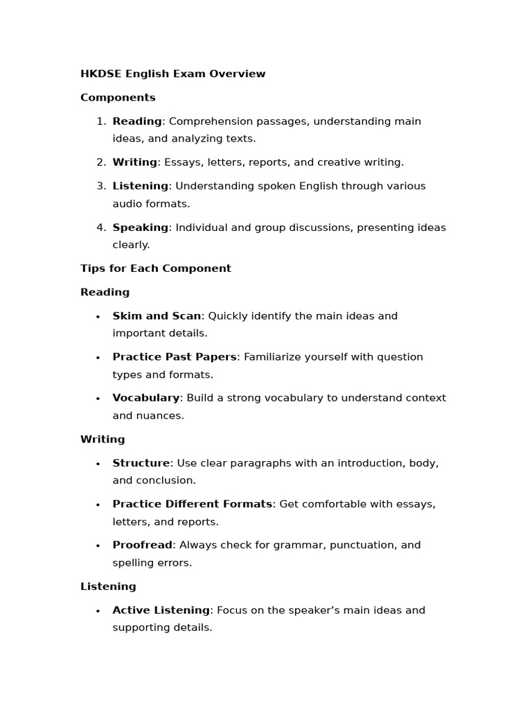 Hkdse English Notes | PDF