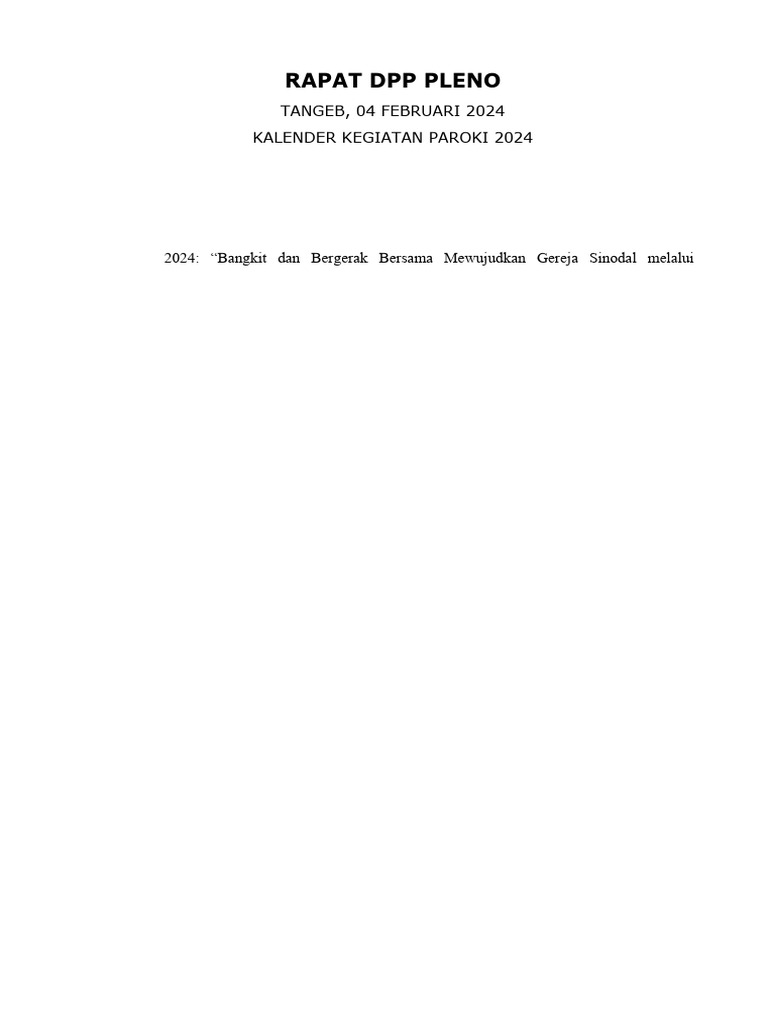 Program Kerja 2024 (1) | PDF
