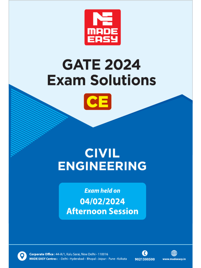 Gate Ce 24 Afternoon Paper With Solution | PDF