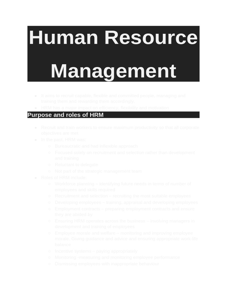 Human Resources Management | PDF | Employment | Trade Union