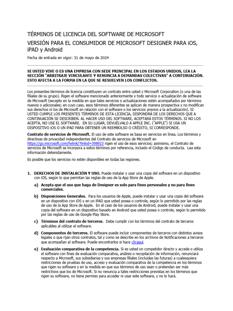 Consumer Terms of Use | PDF | Microsoft | Daños y perjuicios