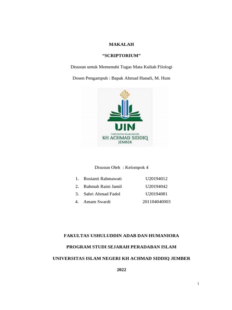 Kel 4 Scriptorium | PDF