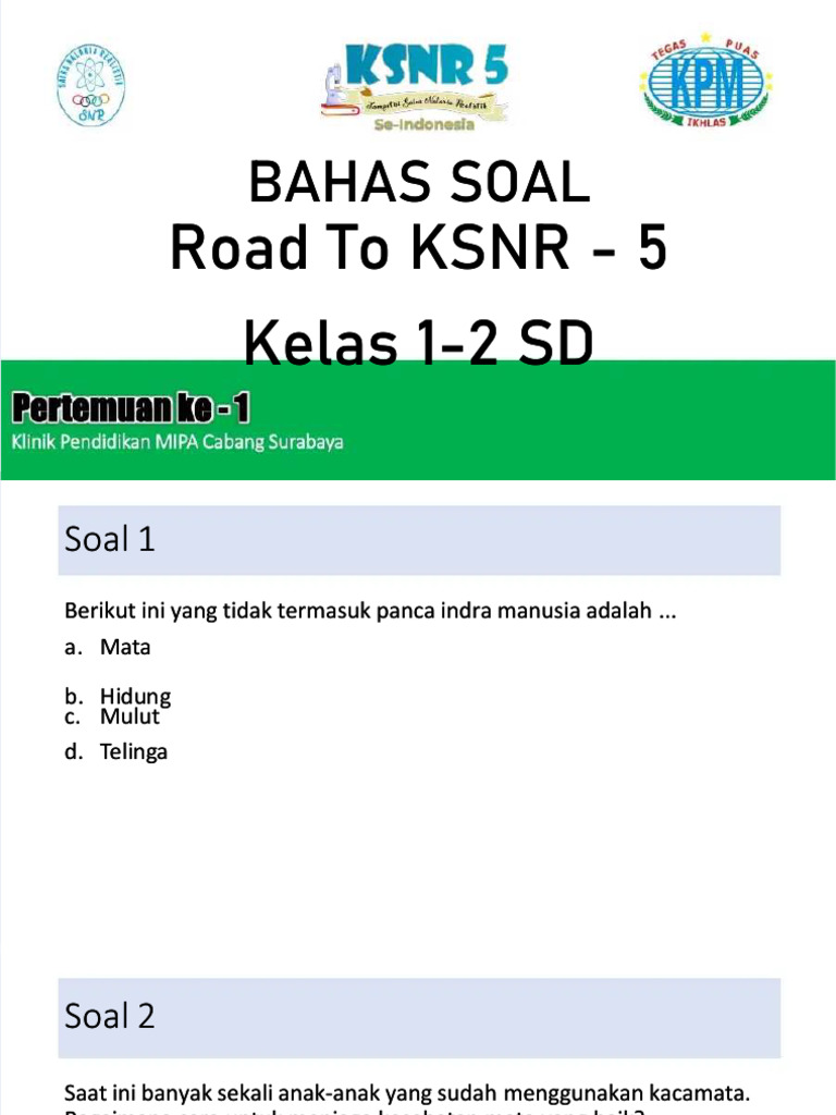 PDF Bina KSNR Kelas 1 2 - Compress | PDF