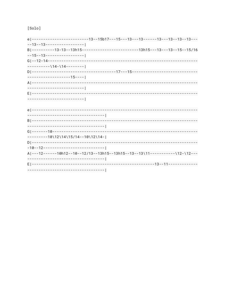 Bruno Major Tabs | PDF