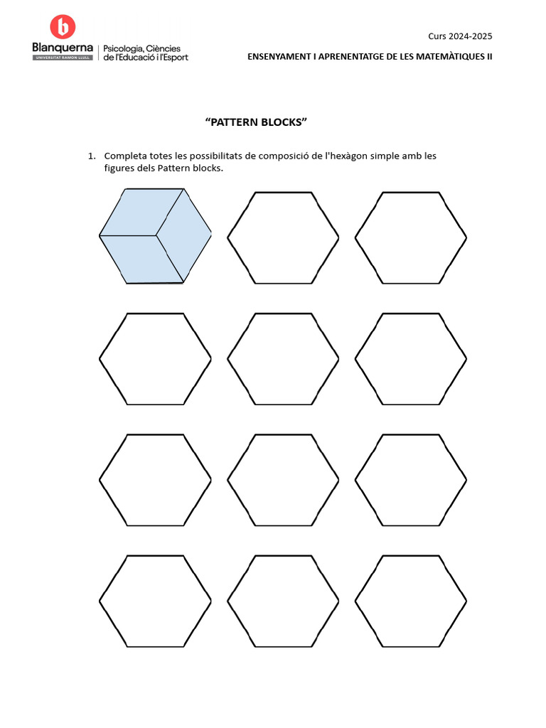 Tasca individual (Pattern Blocks) | PDF