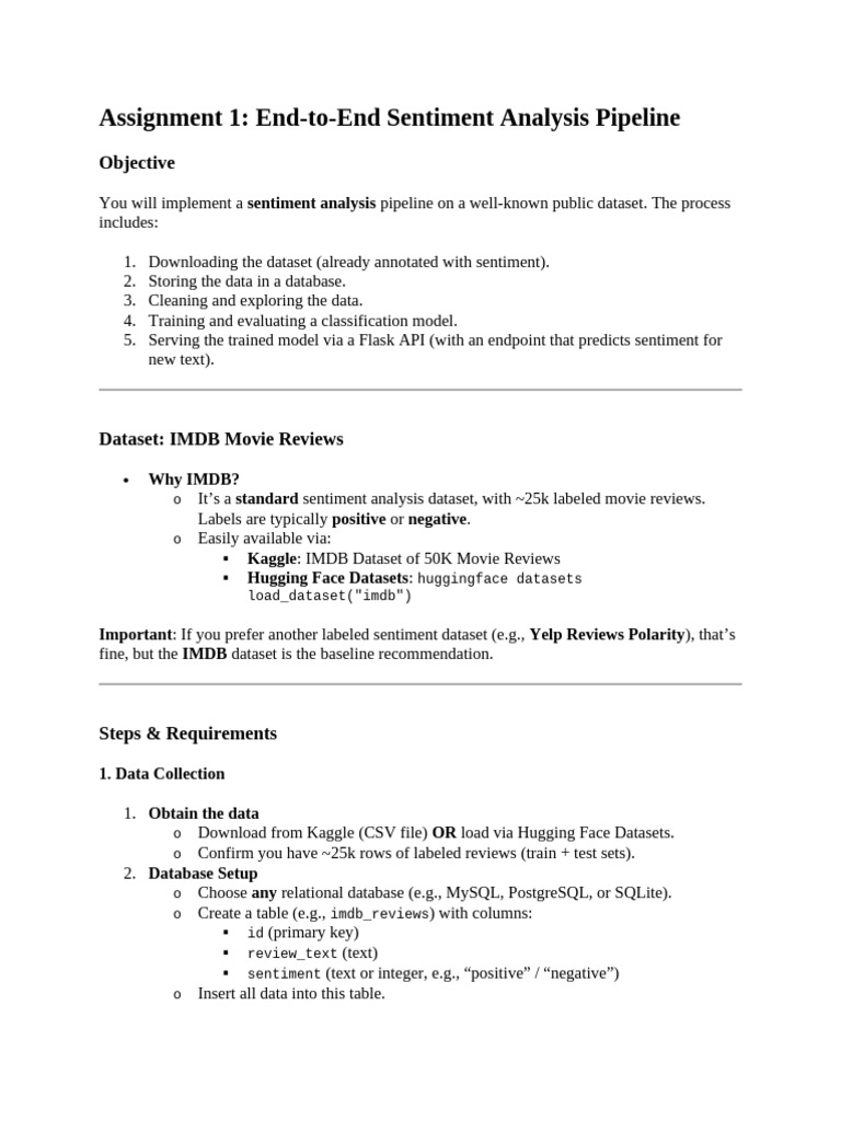 Assignment data science intern | PDF | Databases | Information Retrieval