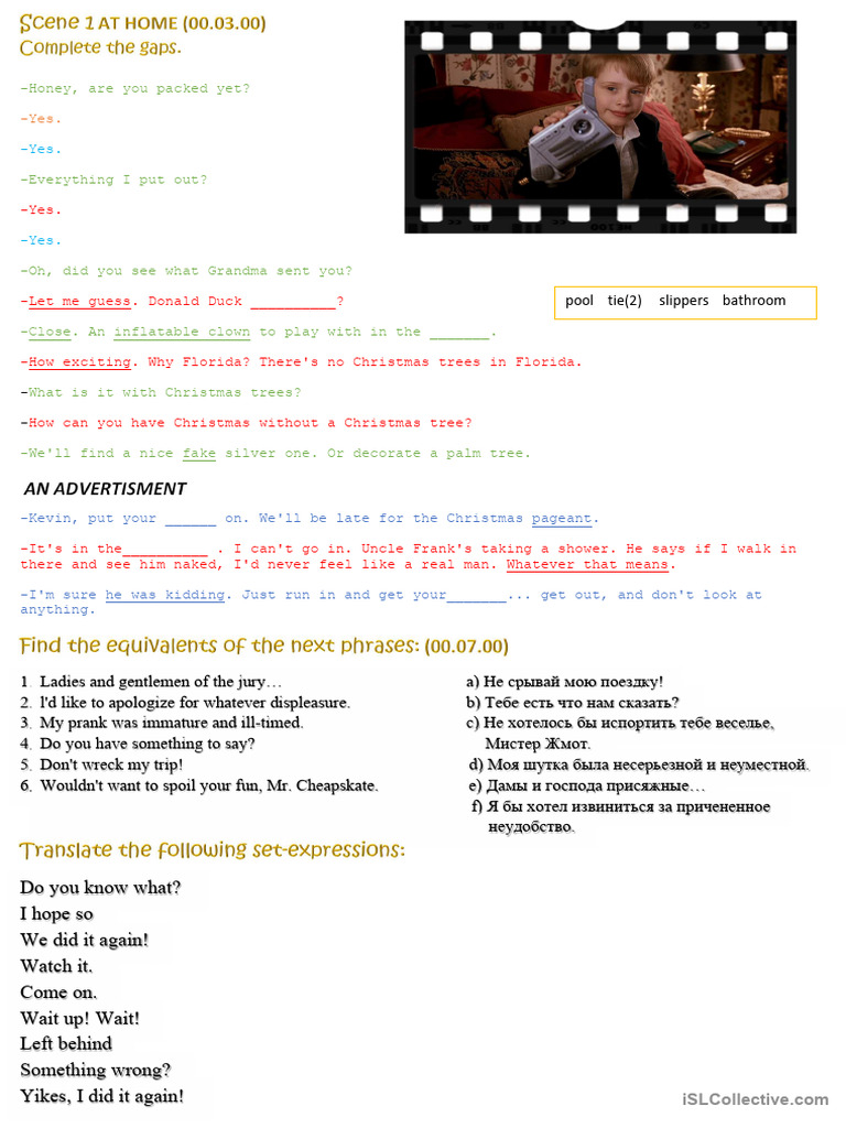 Home Alone 2 Script Excerpts | PDF