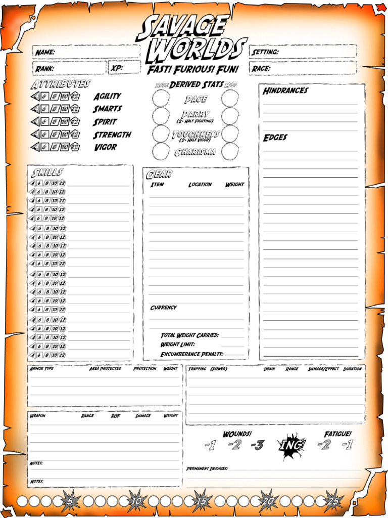 Character Sheets Walt | PDF