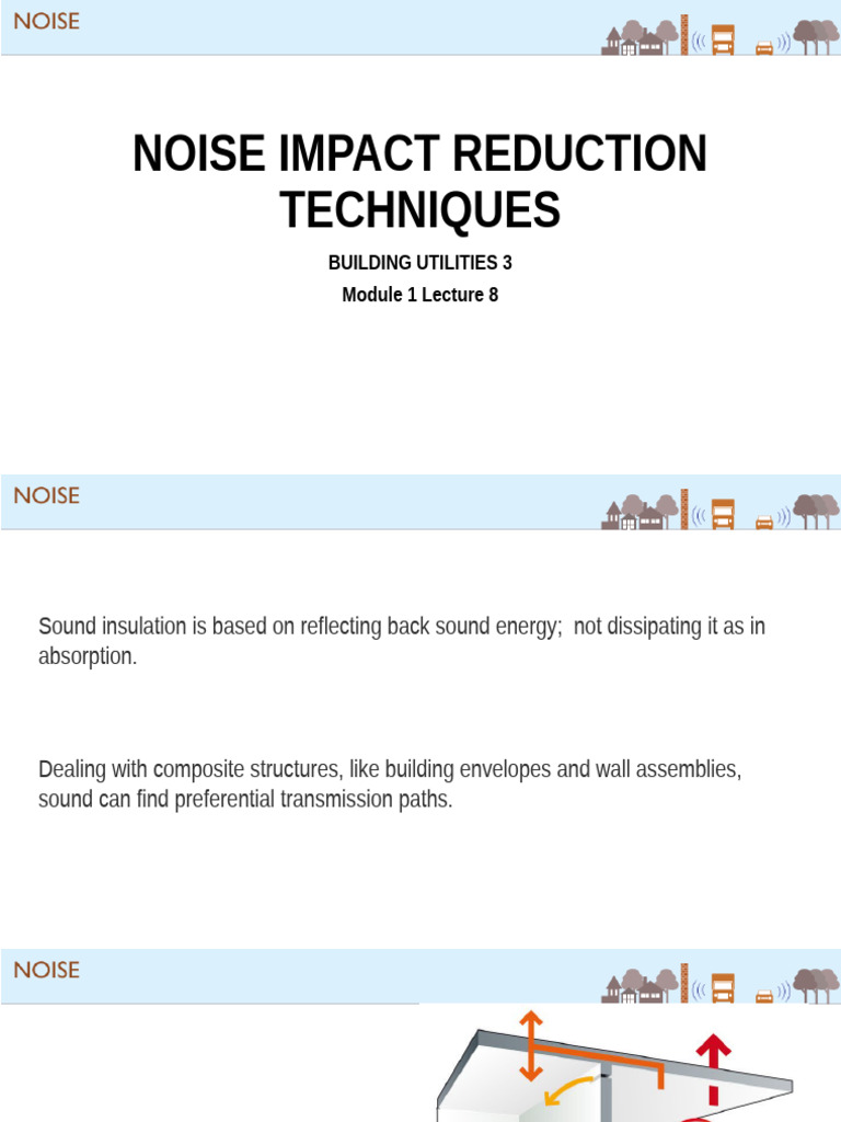 2021 BUILDING UTILITIES 3 Module 1 Lecture 8 Noise Impact Reduction ...