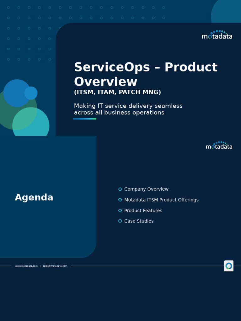 MD ServiceOps Technical Presentation | PDF | It Service Management | Service Level Agreement