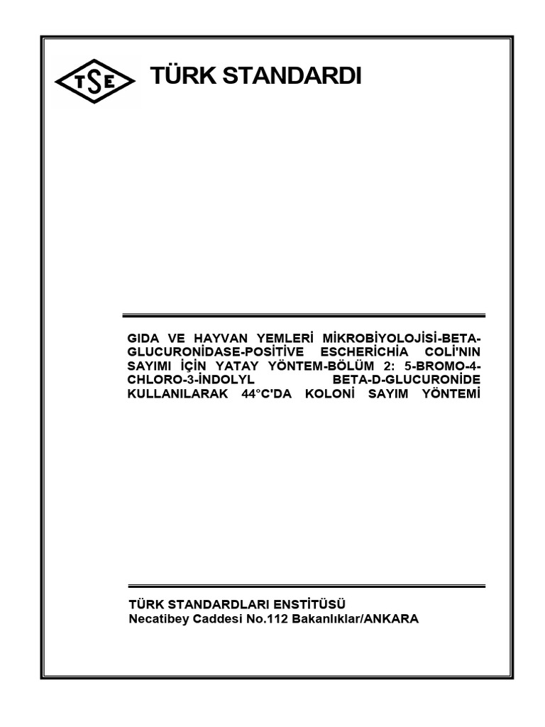 AT-23-5.DKD - TS ISO 16649-2 - E.Coli Koloni Sayım Tekniği | PDF | Colony Forming Unit ...
