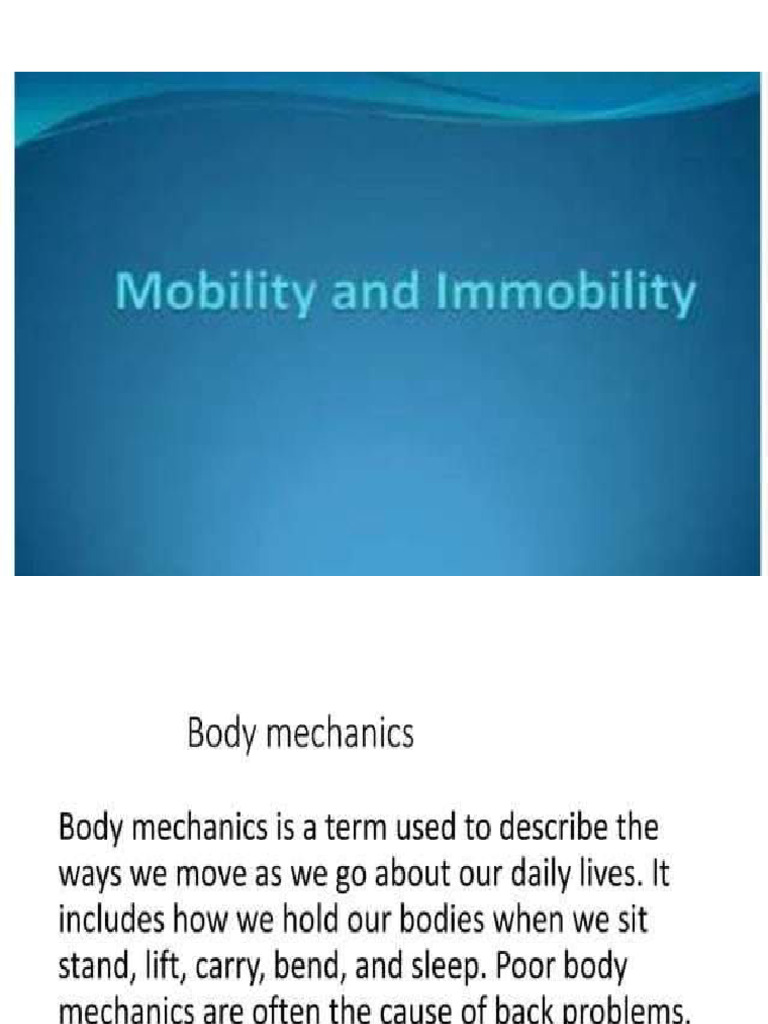 Mobility and Immobility | PDF