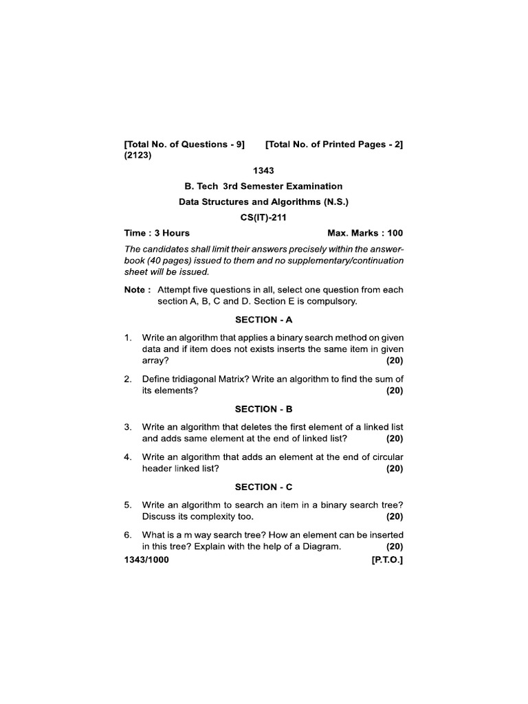 Data Structures Algorithms | PDF