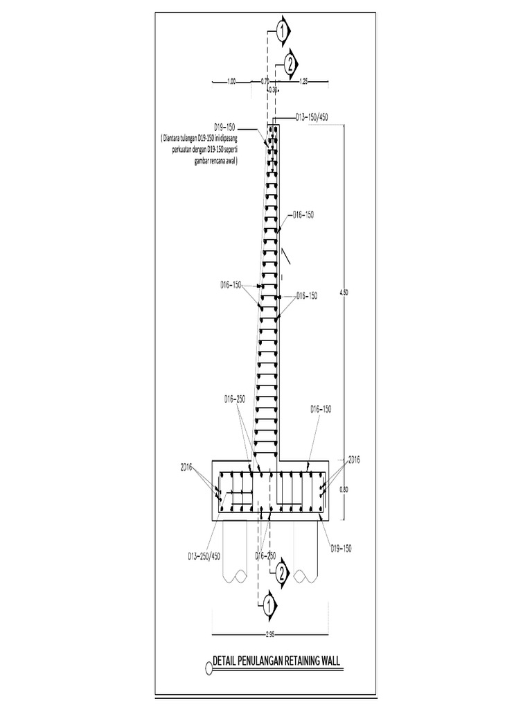 380 - Lampiran 1. Gambar Retaining Wall Tipe 2 | PDF