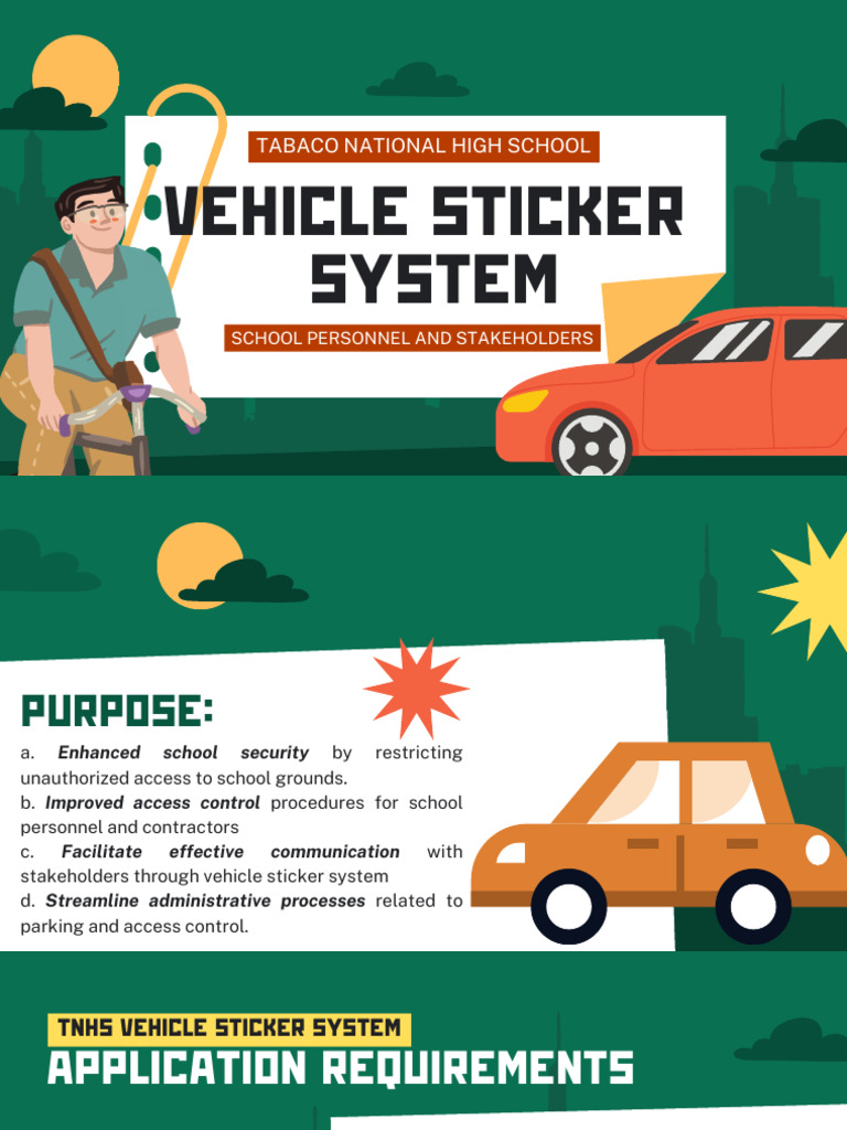 TNHS Vehicle Sticker System 3 | PDF | Vehicles | Transport