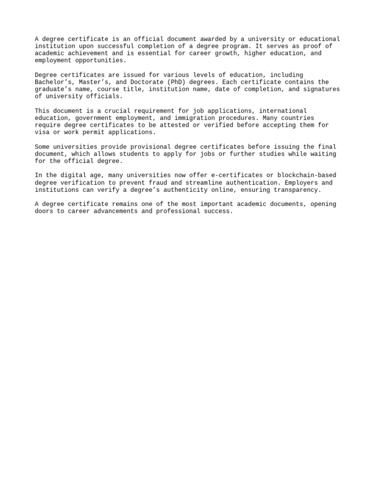 Degree Marksheet | PDF