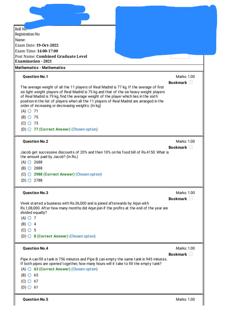 Ossc CGL 19 Oct 2nd Shift 2024 | PDF