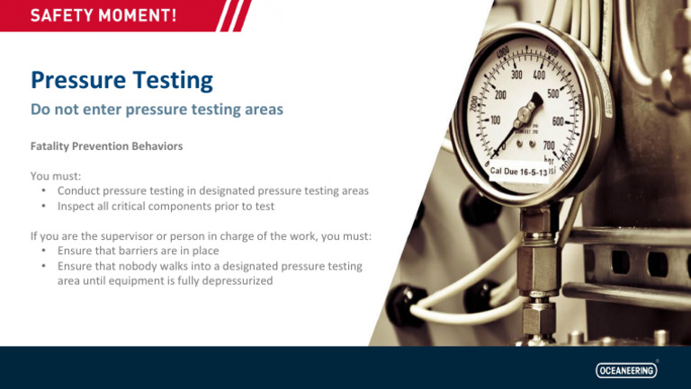 SAFETY PRESSURE TESTING | PDF